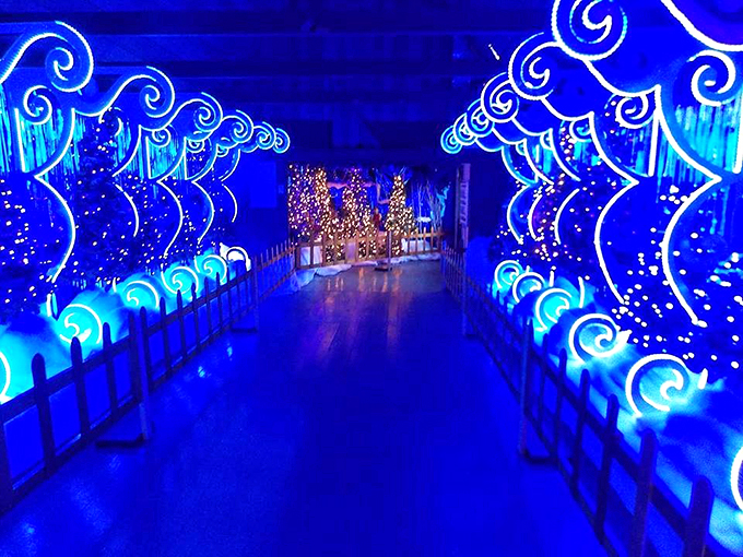Step into a winter wonderland that would make even Elsa jealous. This enchanting light display transforms night into a magical spectacle.