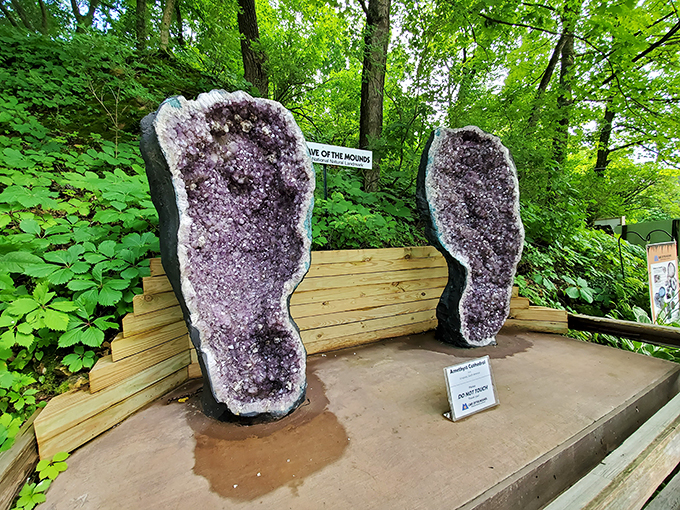 Who needs Tiffany's when Mother Nature's jewelry box is right here? These amethyst geodes are like purple portals to another dimension.