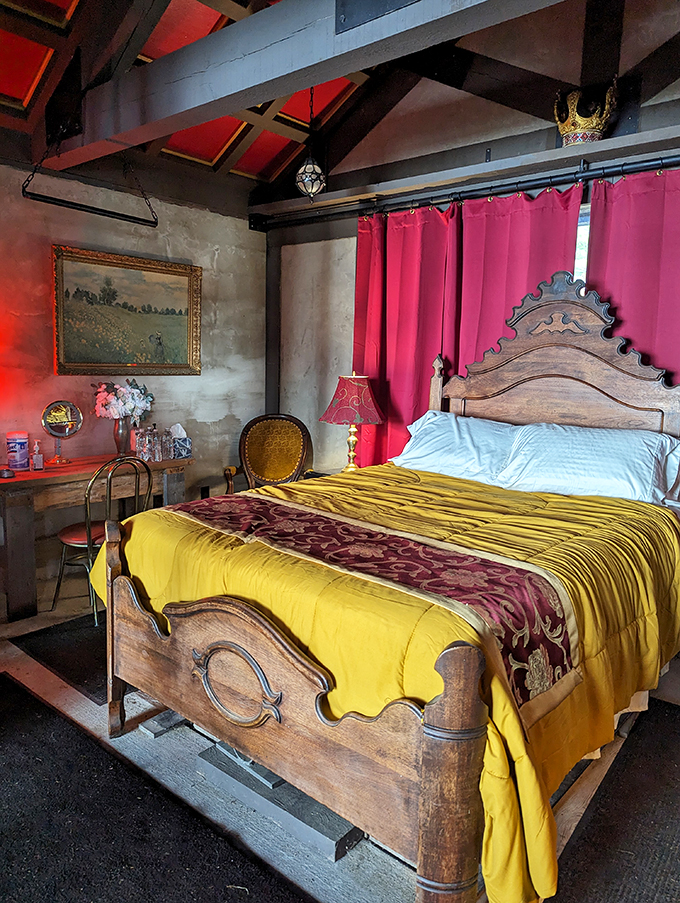 Sleeping Beauty never had it this good! This royal bedroom is a kaleidoscope of color fit for a fairy tale.