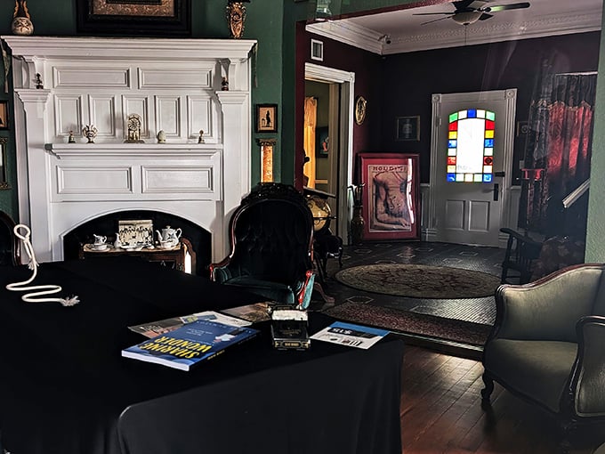 Cozy up in this parlor that's seen more drama than a soap opera marathon. Can you feel the history in the air?
