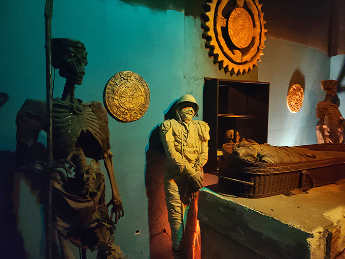 Step into a world where Indiana Jones meets The Mummy, with a dash of Wisconsin whimsy. Is that mummy wearing a cheesehead?