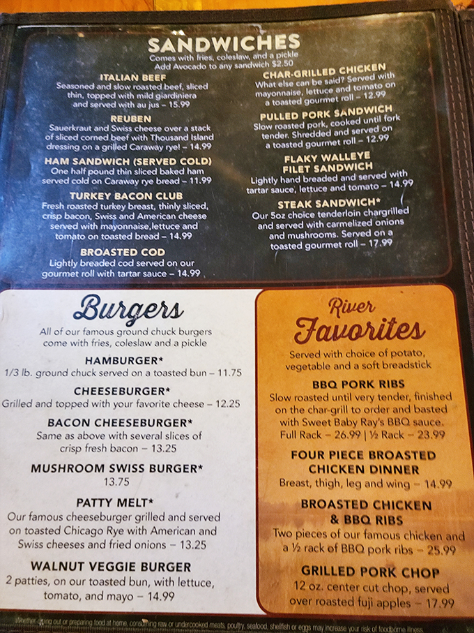 Menu, menu on the wall, who's the hungriest of them all? River's Edge offers a mouthwatering array of comfort food classics.