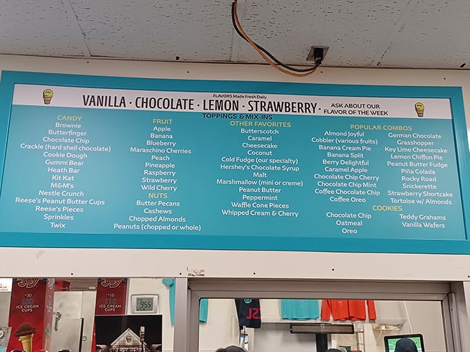 Decisions, decisions! This menu board is like a choose-your-own-adventure novel, but every ending is deliciously happy.