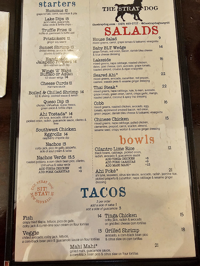 A menu that reads like a love letter to your taste buds. From Lake Dips to Thai Steak, each dish is a new adventure waiting to unfold.