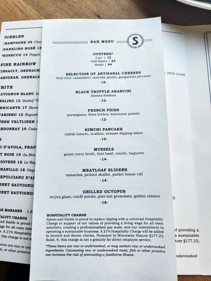 Behold, the menu of delights! It's like a treasure map for your taste buds, with each item promising a new adventure in flavor.