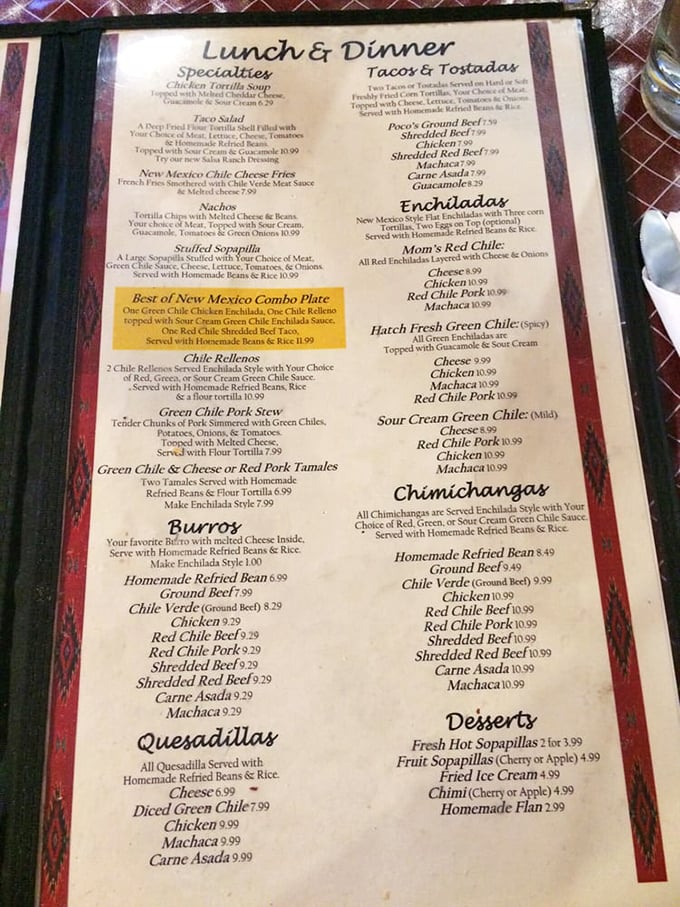 Decisions, decisions! This menu is like a roadmap to deliciousness. Pro tip: Close your eyes and point &ndash; you can't go wrong here.