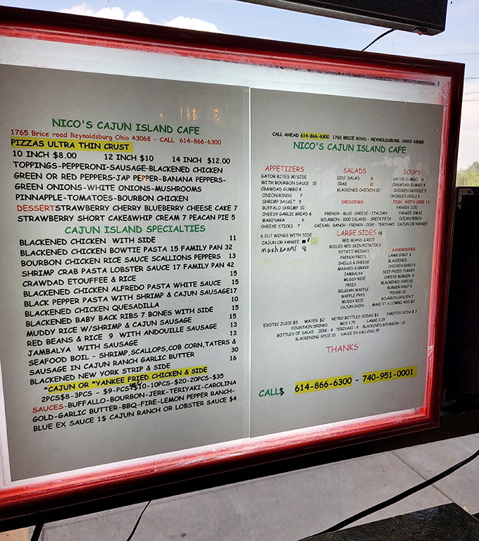 
Behold, the treasure map of taste! This menu is a gastronomic choose-your-own-adventure where every choice leads to deliciousness. Decisions, decisions!