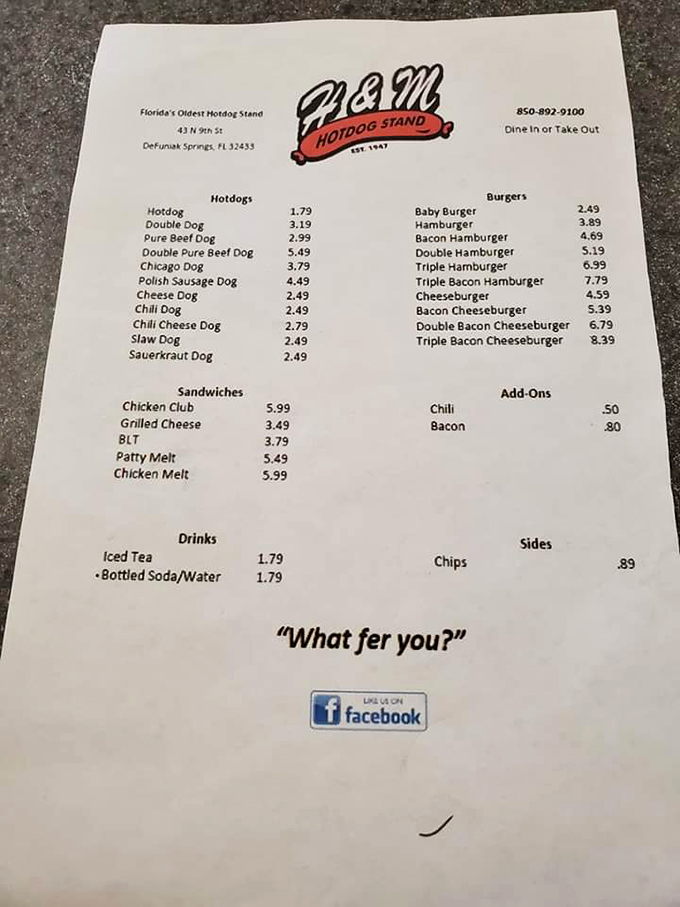 Decisions, decisions! This menu is like a greatest hits album of comfort food classics. "What fer you?" indeed!