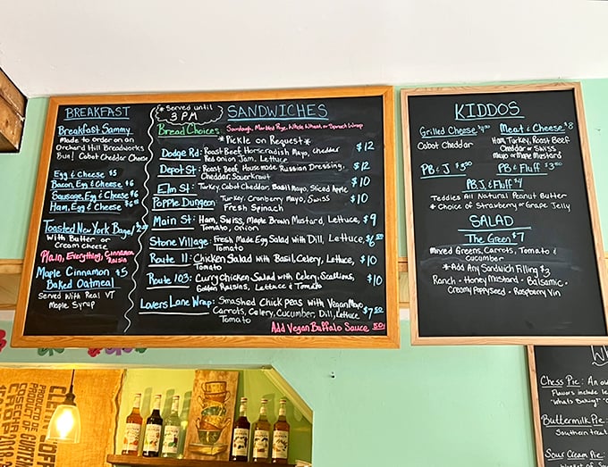 Decisions, decisions! This menu board is a work of art that'll have your taste buds doing a happy dance. Eeny, meeny, miny&hellip; everything!