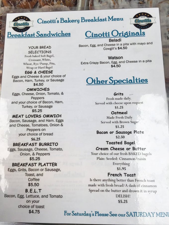 Breakfast of champions? More like breakfast of food lovers! This menu is a roadmap to morning bliss, with options to satisfy every craving.