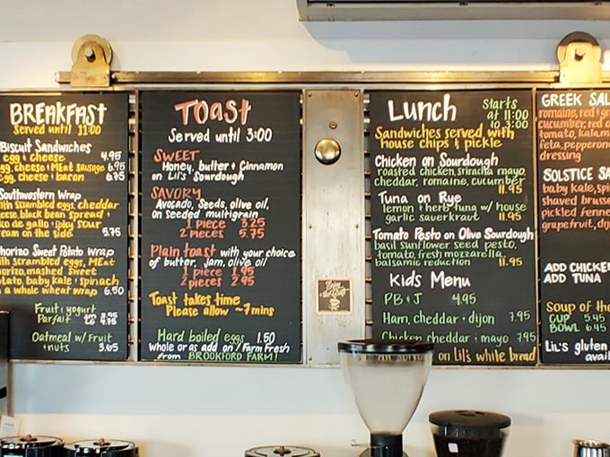 Decisions, decisions! This menu board is like a choose-your-own-adventure novel, but every ending is delicious.