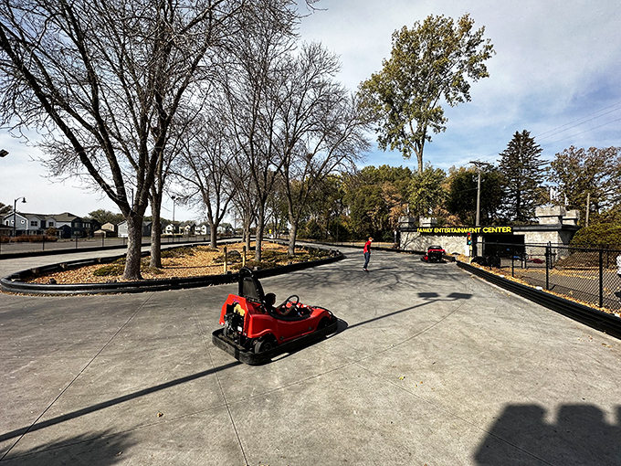Buckle up, speed demons! This go-kart track is where you can live out your Fast and Furious fantasies, minus Vin Diesel's biceps.