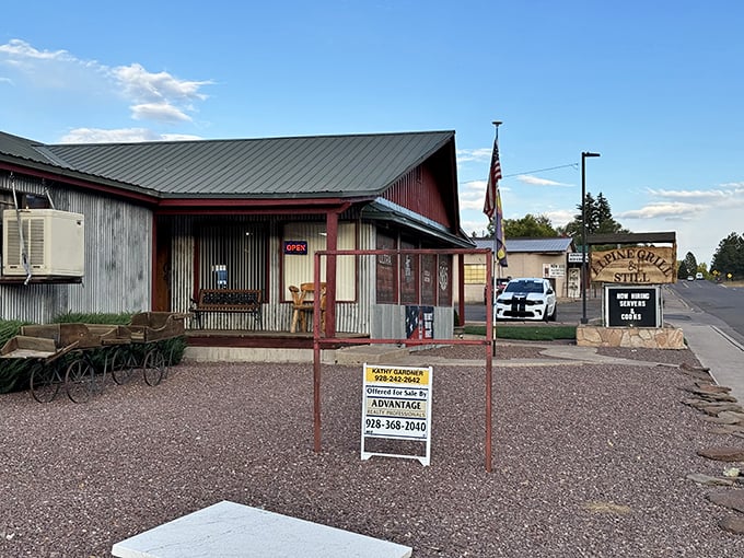 This isn't just any old country store &ndash; it's Alpine's social hub, where gossip flows as freely as the coffee.