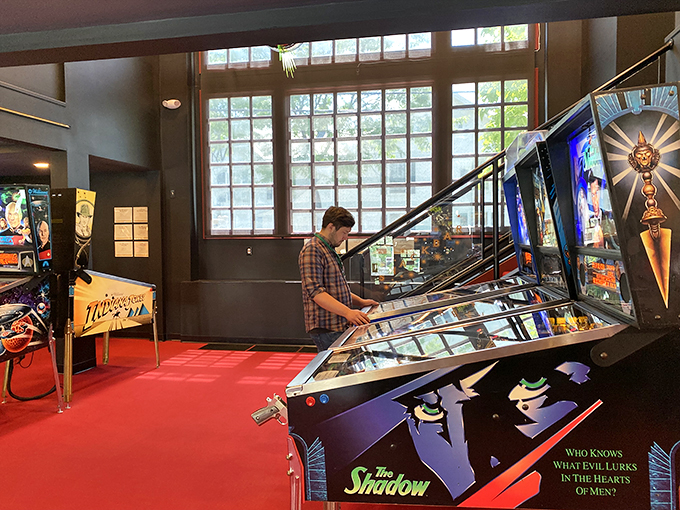 Who knows what evil lurks in the hearts of men? The Shadow knows, and so does this pinball wizard in plaid.