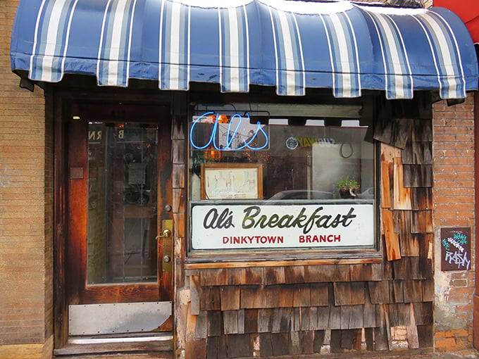 Navigate the narrow passage to breakfast nirvana. Al's is the hidden gem on your culinary map.