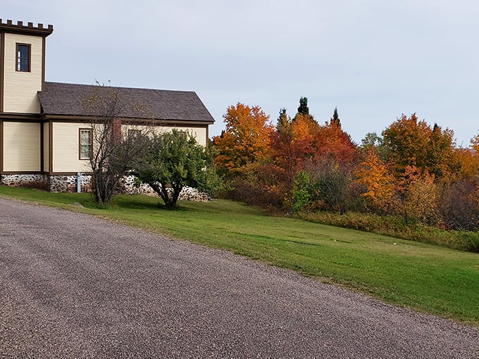 Ghost town or nature's playground? Central Mine blurs the lines with its haunting ruins and lush greenery.