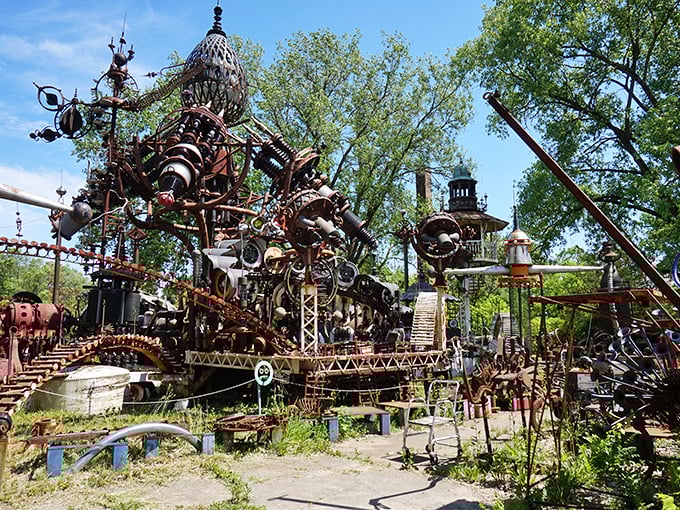 Steampunk dreams come to life! Dr. Evermor's Forevertron is a junkyard Jurassic Park for the imagination.
