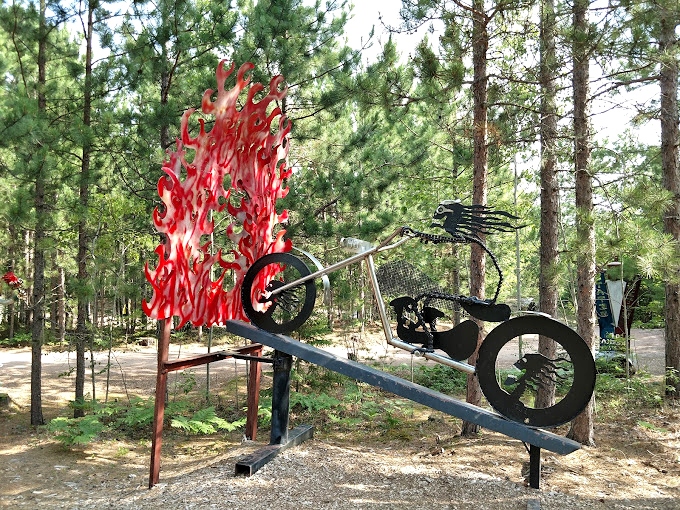 Park your wheels and wander through a wonderland of welded whimsy. It's a roadside attraction on steroids!