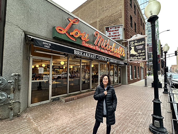 Lou Mitchell's: A slice of Chicago history! This neon-lit gem has probably seen more drama than a season of "ER."