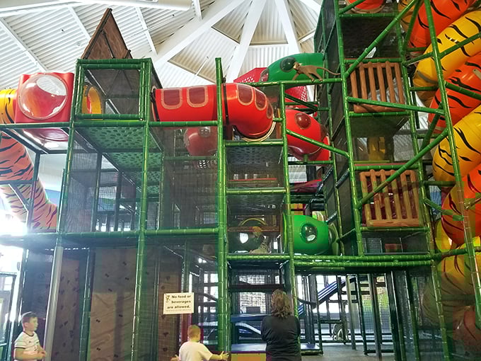 Detour alert! This vibrant maze is the perfect place to let the kids run wild after hours in the car.