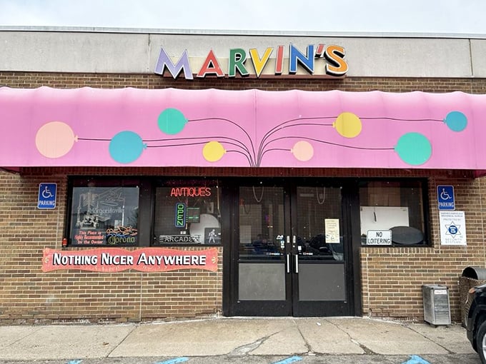 Welcome to Marvin's Marvelous Mechanical Museum, where nostalgia meets neon in a cacophony of coin-operated chaos!