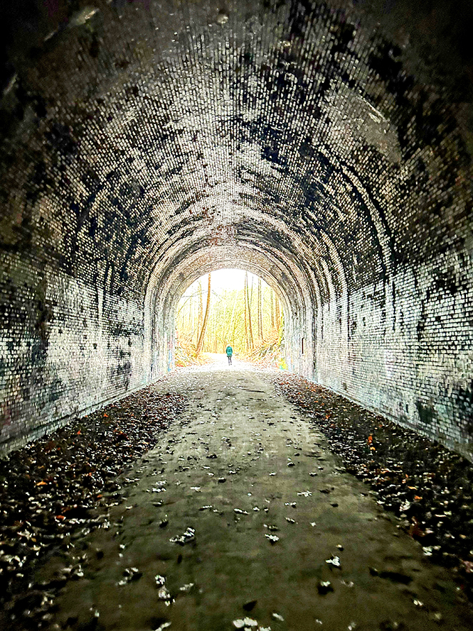 Light at the end of the tunnel&hellip; or is it? Moonville's abandoned passage invites brave souls to step into a slice of forgotten history.