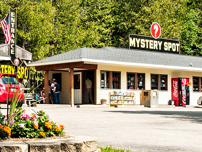 Gravity, schmavity! At the Mystery Spot, even Isaac Newton would scratch his head in bewilderment.