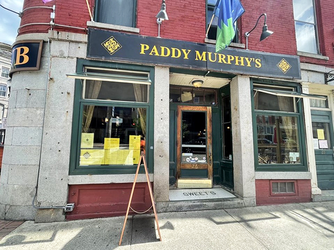 Unassuming storefront, extraordinary flavors! Paddy Murphy's proves you can't judge a pub by its cover.