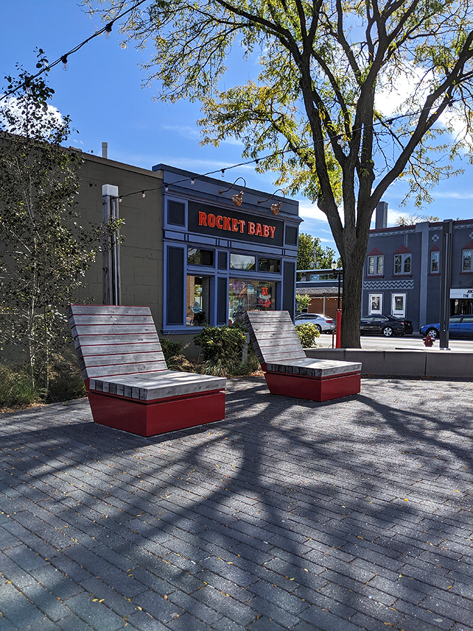 Houston, we have liftoff! This sleek blue bakery is ready to launch your taste buds into flavor orbit.