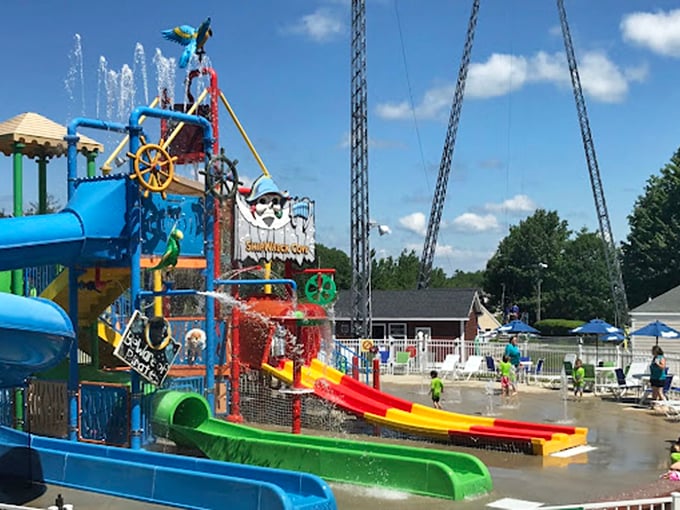 Splash into summer! Seacoast Adventure's water playground is like a pirate ship crossed with a mad scientist's lab.