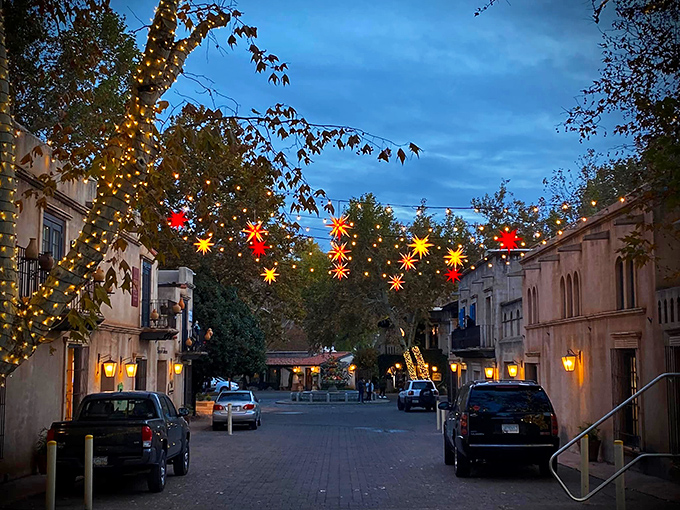 Tlaquepaque by night: Where paper lanterns turn an already magical place into pure holiday enchantment.