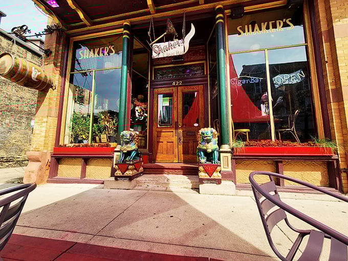 Shaker's Cigar Bar: Where "spirits" take on a whole new meaning. It's like stepping into a Tim Burton film, but with better cocktails!