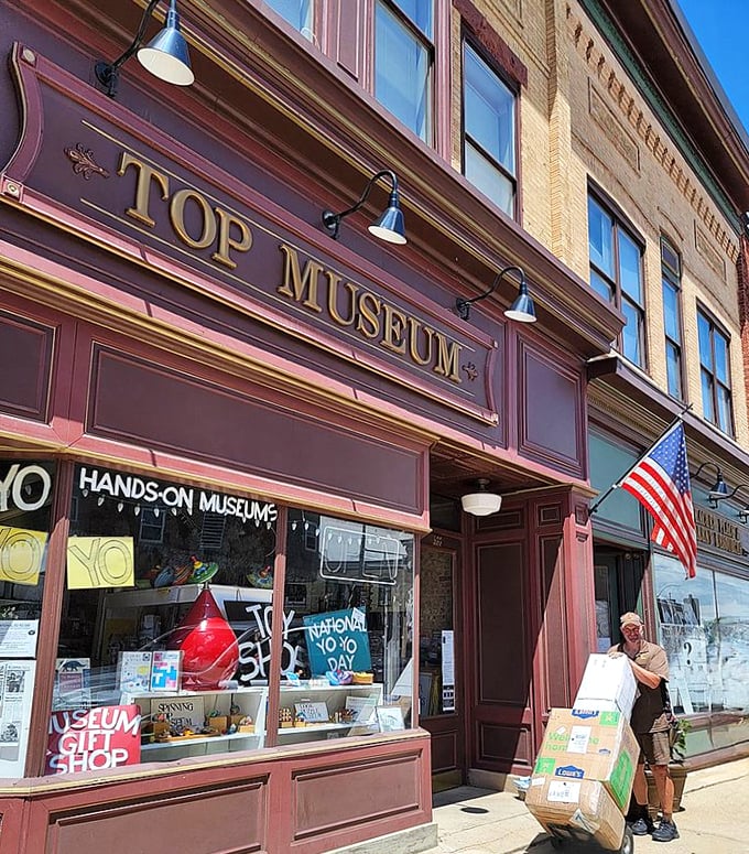 Round and round we go! Pull over for a spin at this twirling treasure trove of tops and yo-yos.