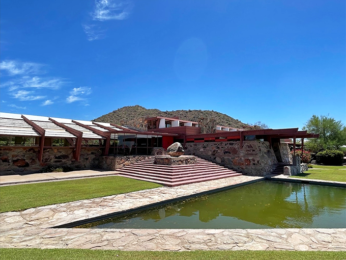 Frank Lloyd Wright's desert masterpiece: Where architecture and nature perform a breathtaking duet.