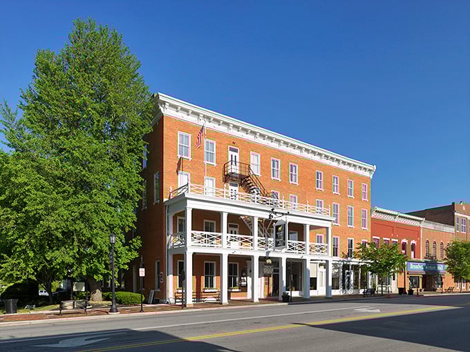 "History on a plate! The Golden Lamb's facade is as American as apple pie... and prime rib."