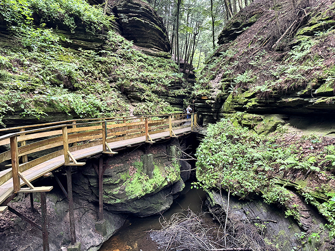 Nature's own haunted house! This misty canyon is spookier than your grandma's attic &ndash; and twice as fun.