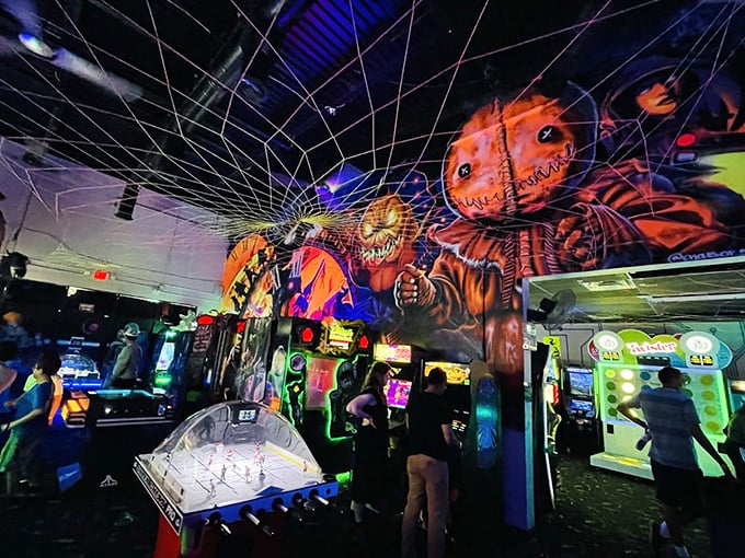 Fuel up on fun! This gaming lair is the perfect energy boost for your Florida road trip.