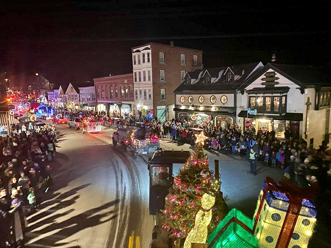 Holiday cheer meets seaside charm in Camden, where even the lighthouse seems to be winking a festive "ahoy!"