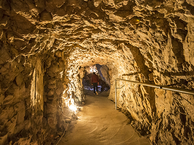 Talk about a room with a view... of absolute darkness! It's like sleeping in a sensory deprivation tank, but with more stalagmites.