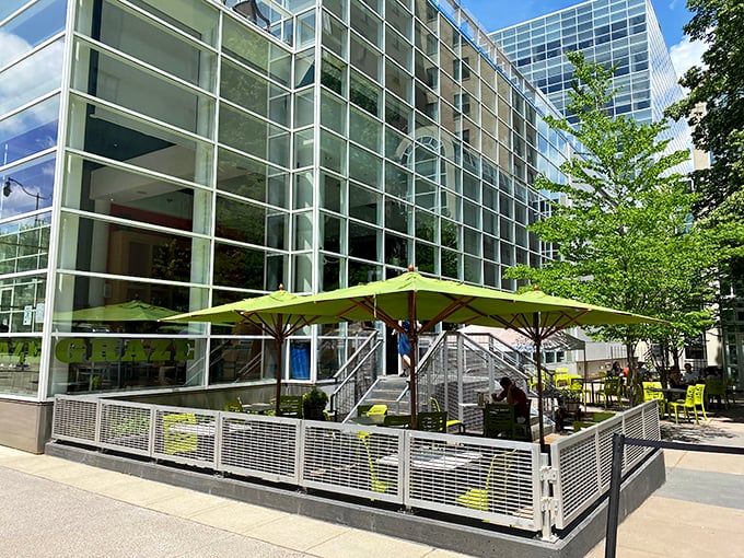 Who knew farm-to-table could look so futuristic? Graze's glass cube serves up local flavors with Capitol views.