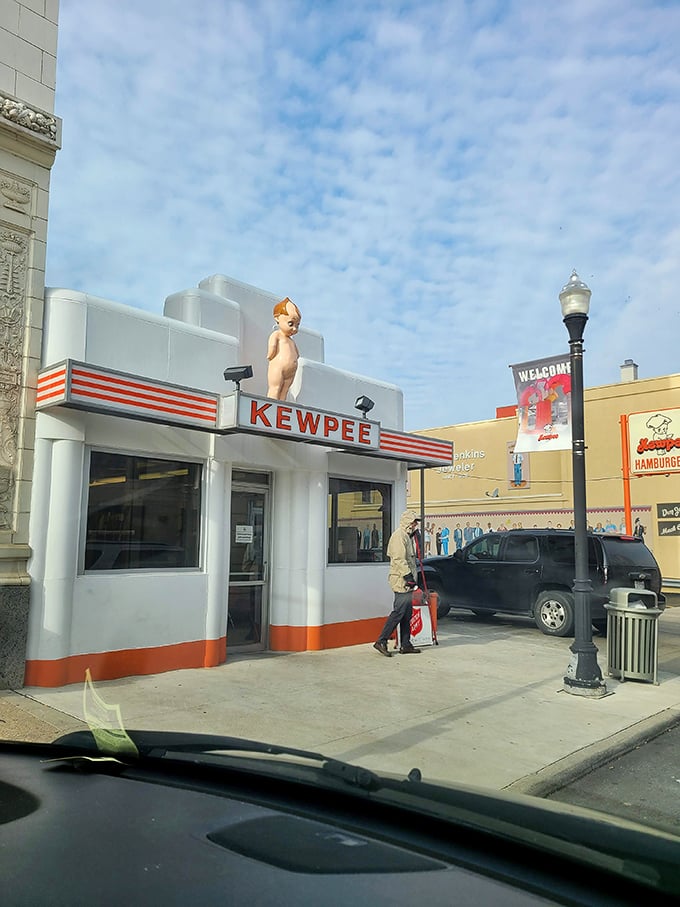 Square burgers in a round world. Kewpee's art deco charm is the cherry on top of their meaty masterpieces.
