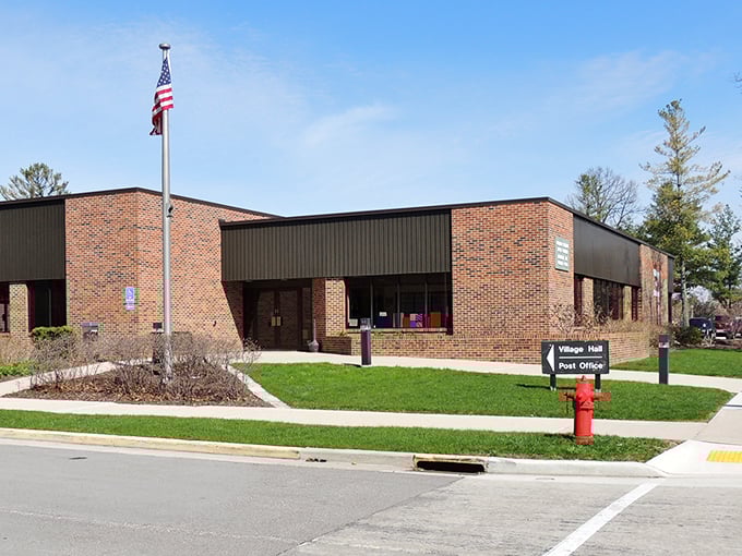 Small-town charm, big-city amenities: Kohler's village hall could pass for a quaint European civic center.