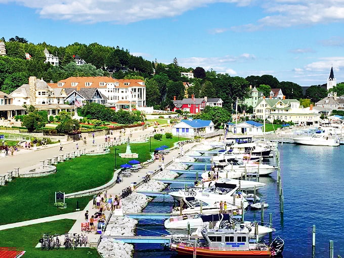 Mackinac's Grand Hotel: The porch so long, you might need a passport to get from one end to the other.