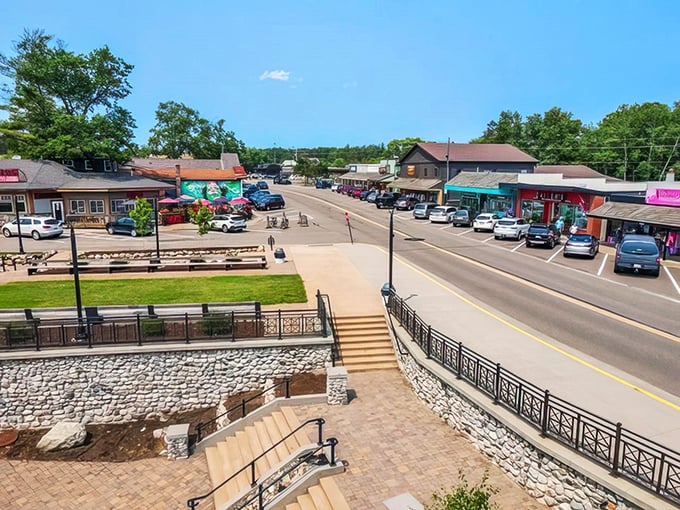 Quaint shops, tree-lined streets, and a dash of whimsy. Nisswa's downtown is like a Norman Rockwell painting come to life.