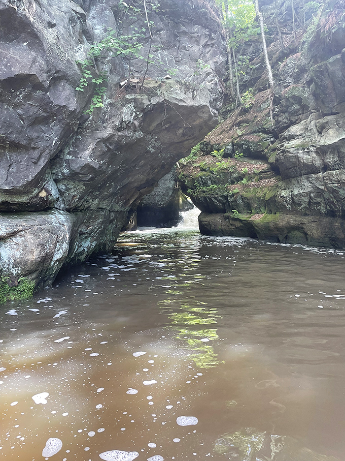 That peaceful grotto scene with its calm pool could make even the most stressed-out person finally take a deep breath.
