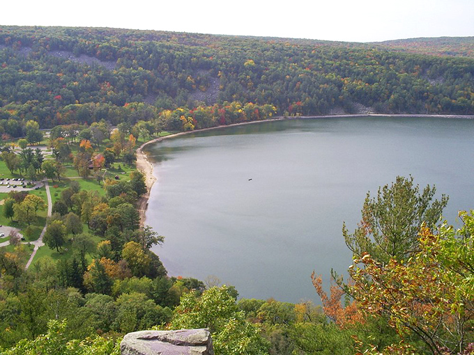 Fall in love with fall all over again. Devil's Lake in autumn is like a Bob Ross painting come to life &ndash; happy little trees everywhere!