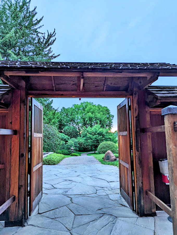 Forget the yellow brick road - this wooden gateway is your portal to tranquility. No ruby slippers required!