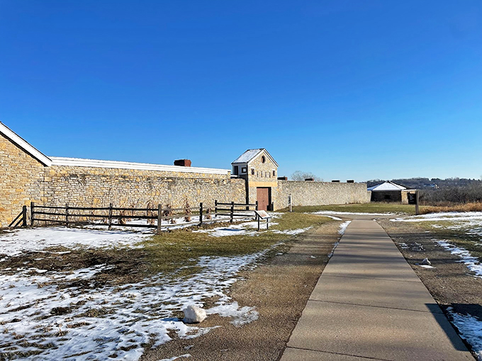 Welcome to Fort Snelling's VIP entrance! Okay, maybe not VIP, but definitely Very Interesting Passage. Step through and prepare for a historical adventure.