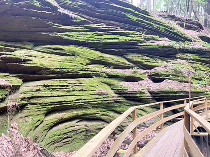 Indiana Jones, eat your heart out! This adventurer is dwarfed by towering cliffs that make you feel like you're in another world.