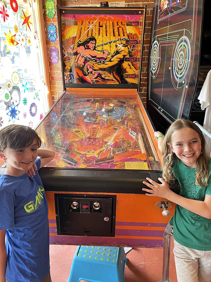 "Mom, can we stay forever?" Kids discover the joy of classic gaming, proving some things never go out of style.